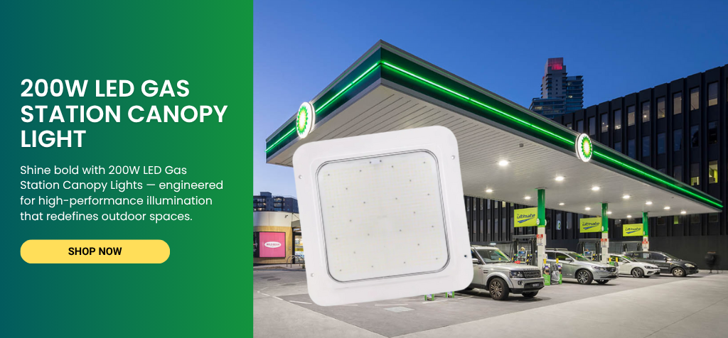200W LED Canopy Light for Gas Stations – SwitchtoLED