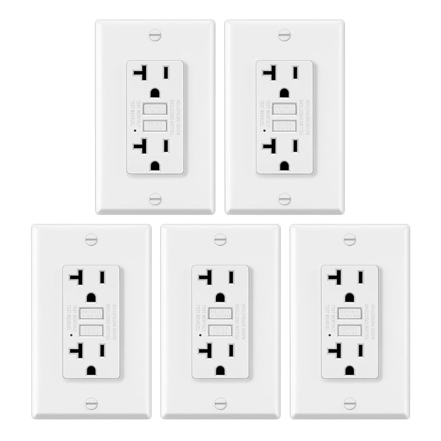 20 amp GFCI Outlet, LED, Wallplate, ETL Listed – SwitchtoLED